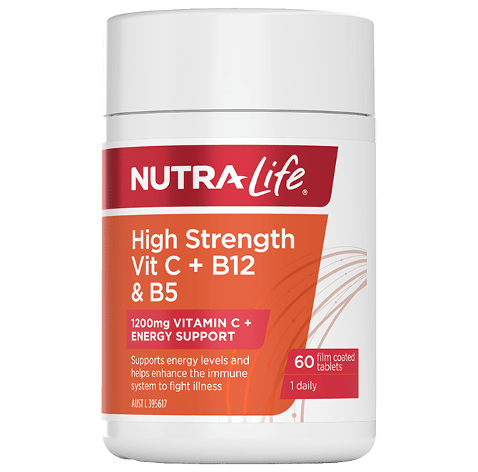 High Strength Vit C + B12 & B5 by Nutra-Life