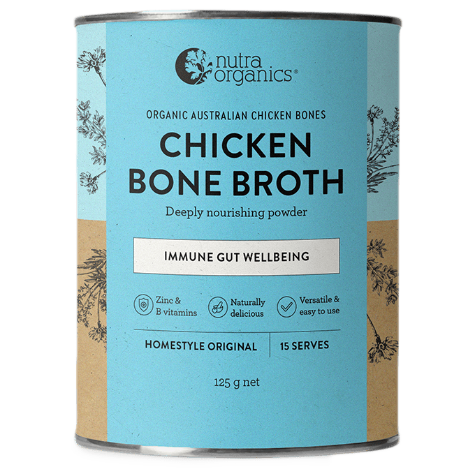 Nutra Organics Chicken Bone Broth | 125g and 1kg | Mr Supplement
