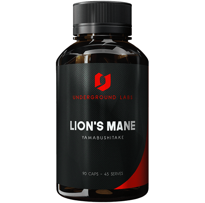 Underground Labs Lion's Mane | 90 or 180 Capsules | Mr Supplement